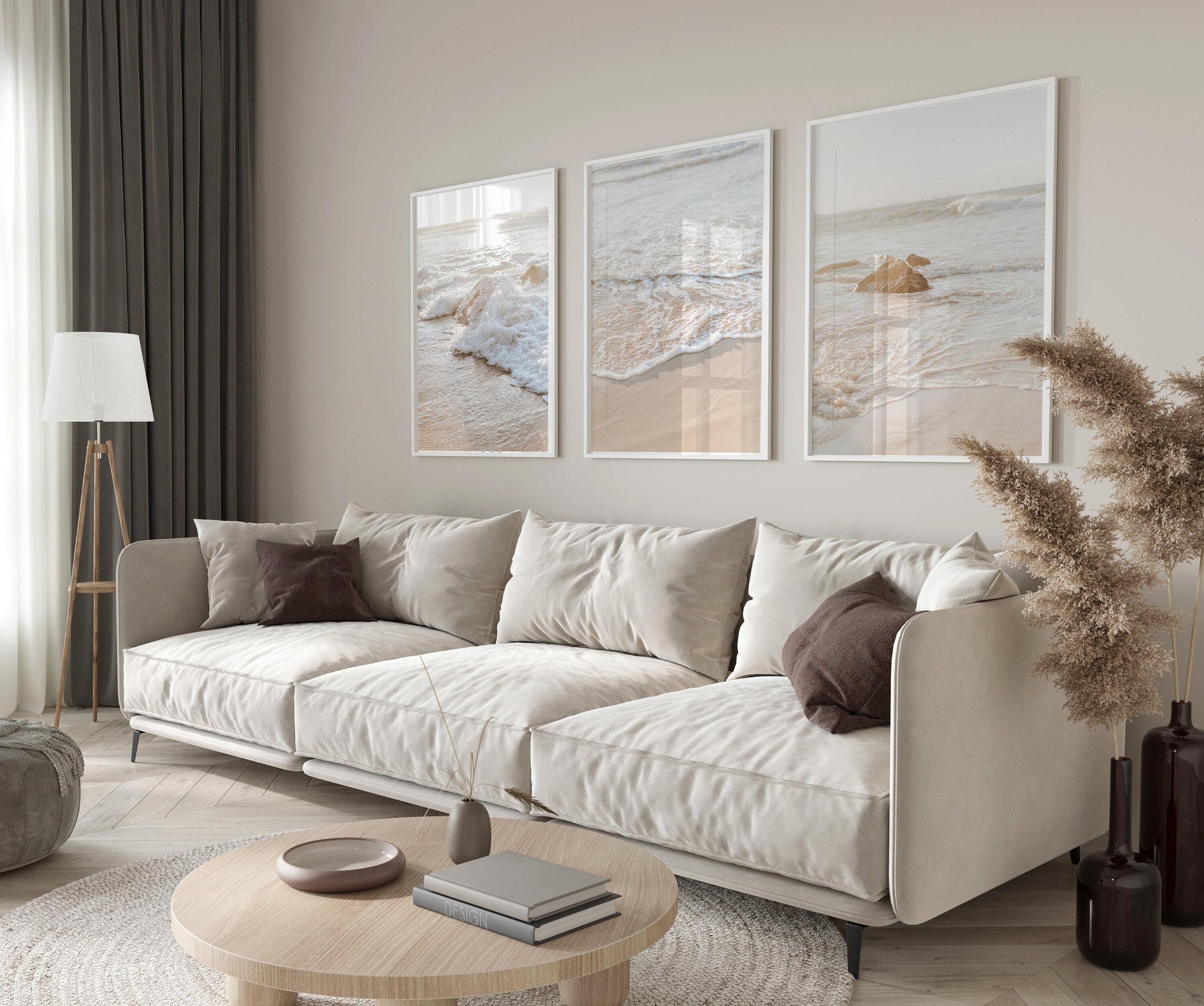 Coastal Wall Art Set of 3 Beachy Prints for Living Room Beach Prints ...