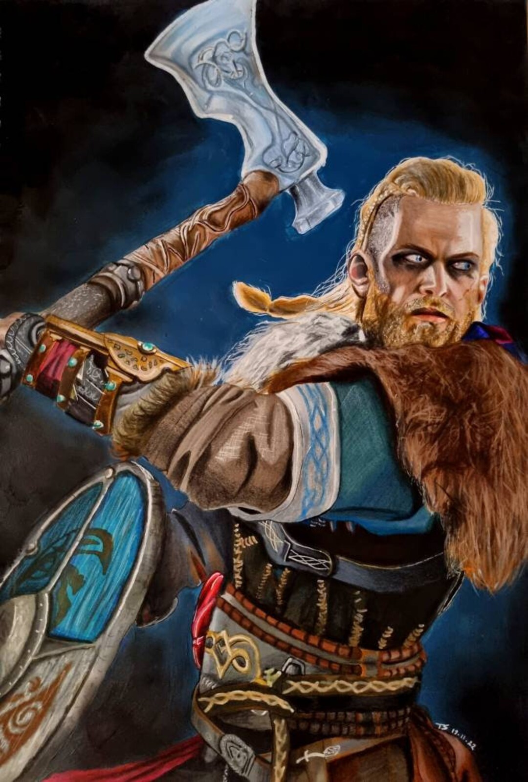 Assassins Creed VALHALLA Eivor *DRAWING* A3 - Etsy