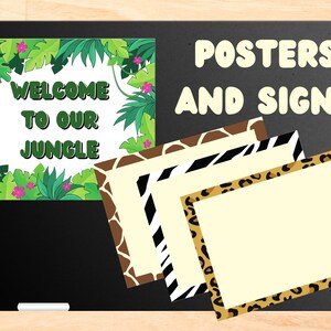 Jungle Theme Classroom Decor- Canva Template- Editable - Etsy