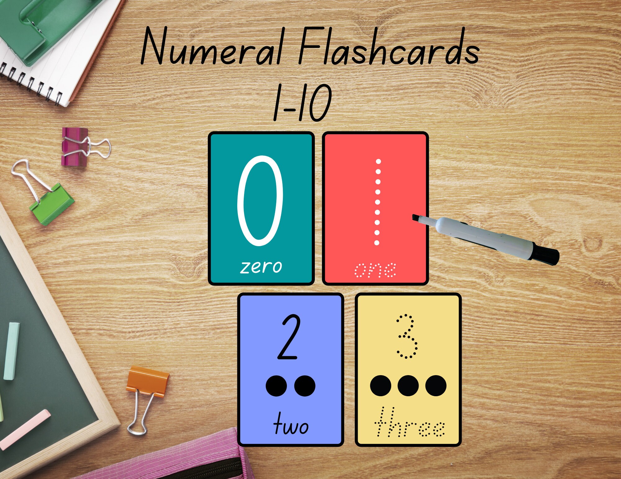 Numbers 1-10 Flashcard Bundle Digital Download - Etsy