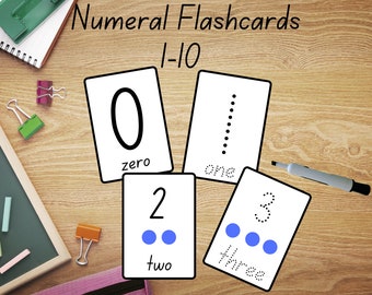 1-10 Star Flashcards, PDF Digital Download - Etsy