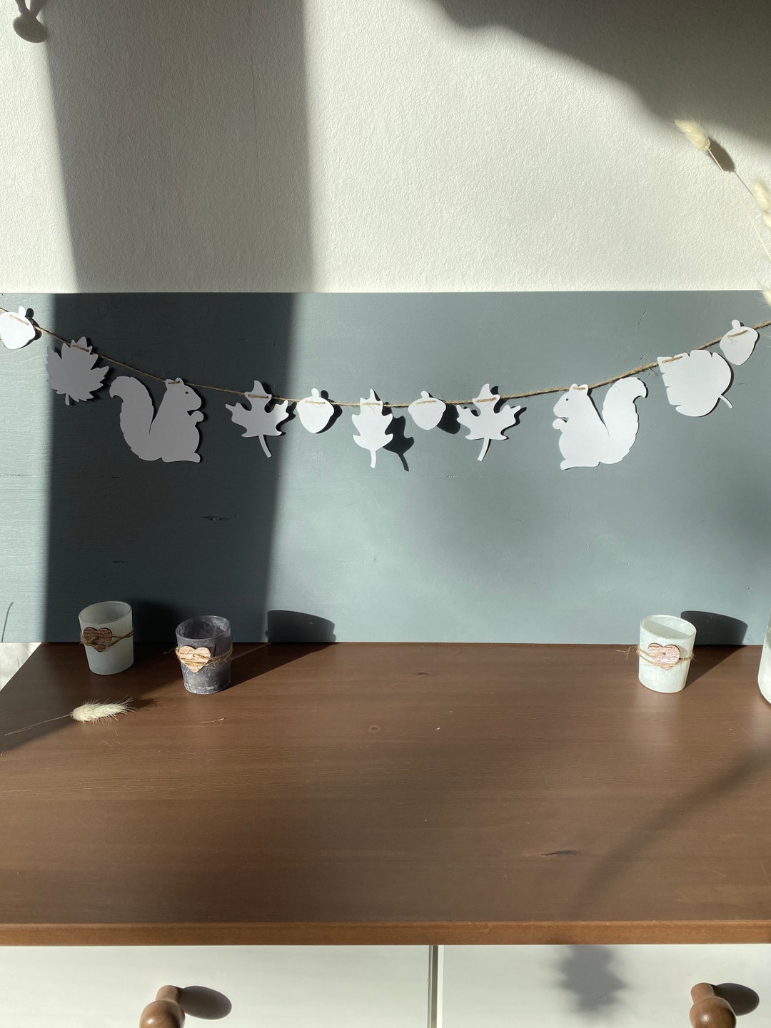 Squirrel Garland Made of Paper Summer Autumn - Etsy