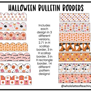 Retro Halloween Bulletin Board Borders Pack - Etsy