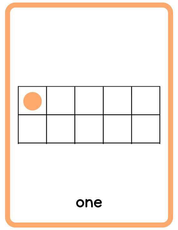 Numbers 1-20 Large Mats With 10 Frames | Etsy