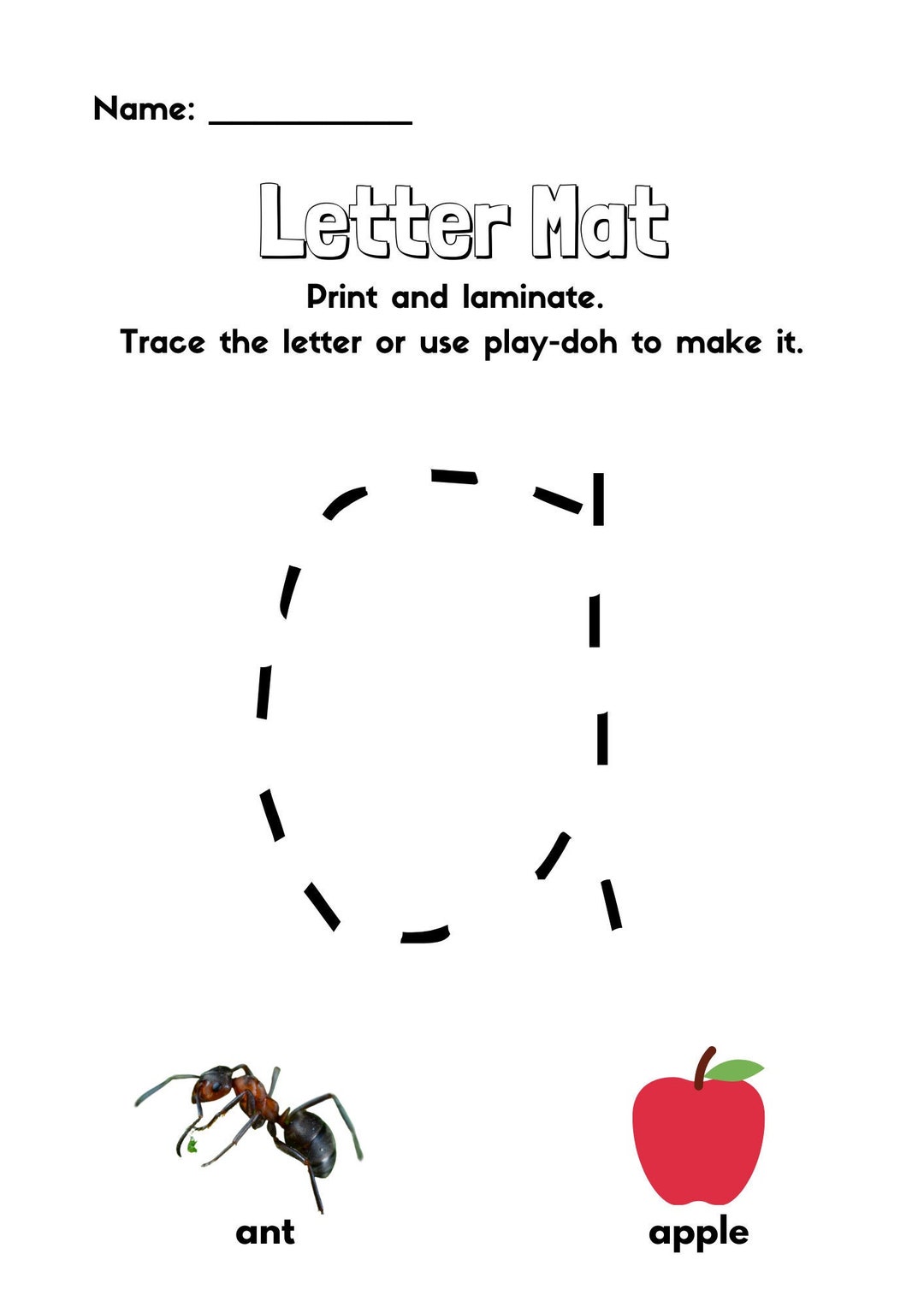 Lowercase Dotted Alphabet Mats A-Z - Etsy