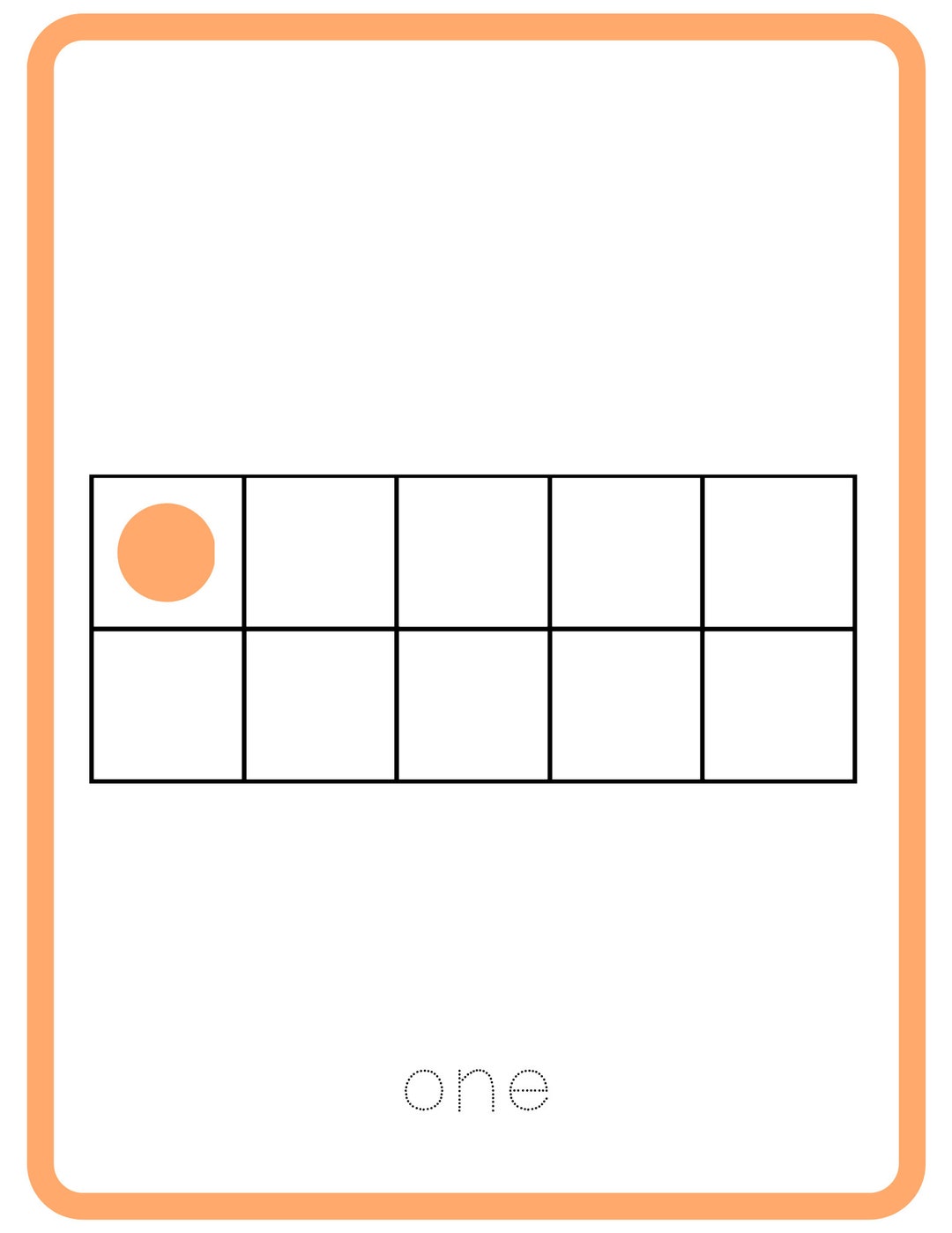 Large Dotted Numbers 1-20 Learning Mats With Ten Frames - Etsy