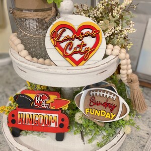 Chiefs Kingdom Sign Tiered Tray Collection | Kansas City Football ...