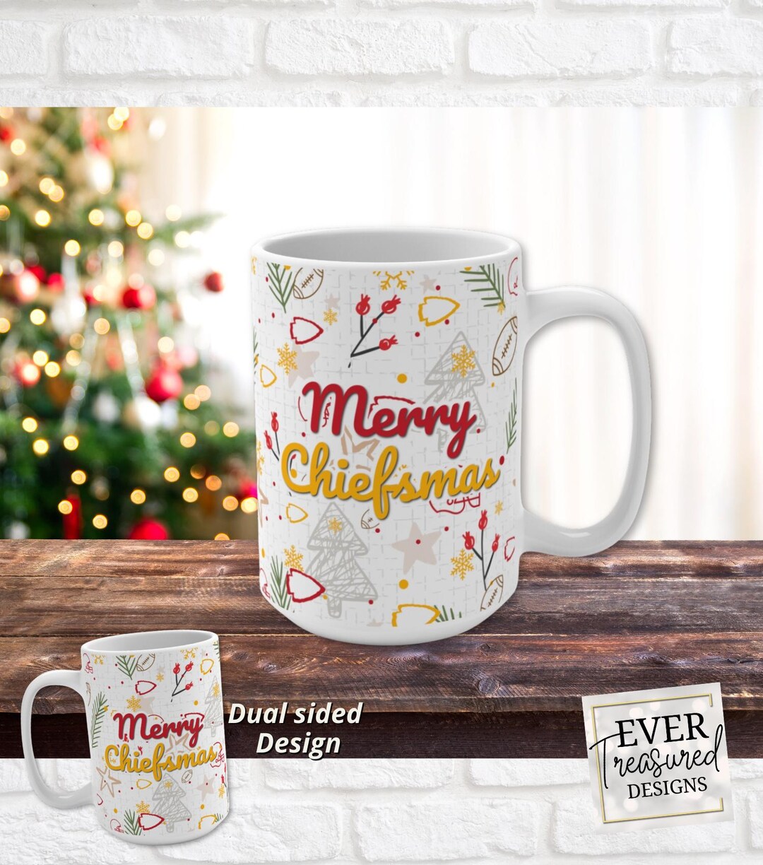 Merry Chiefsmas Kansas City Chiefs Fan Christmas Gift, Holiday Gameday ...