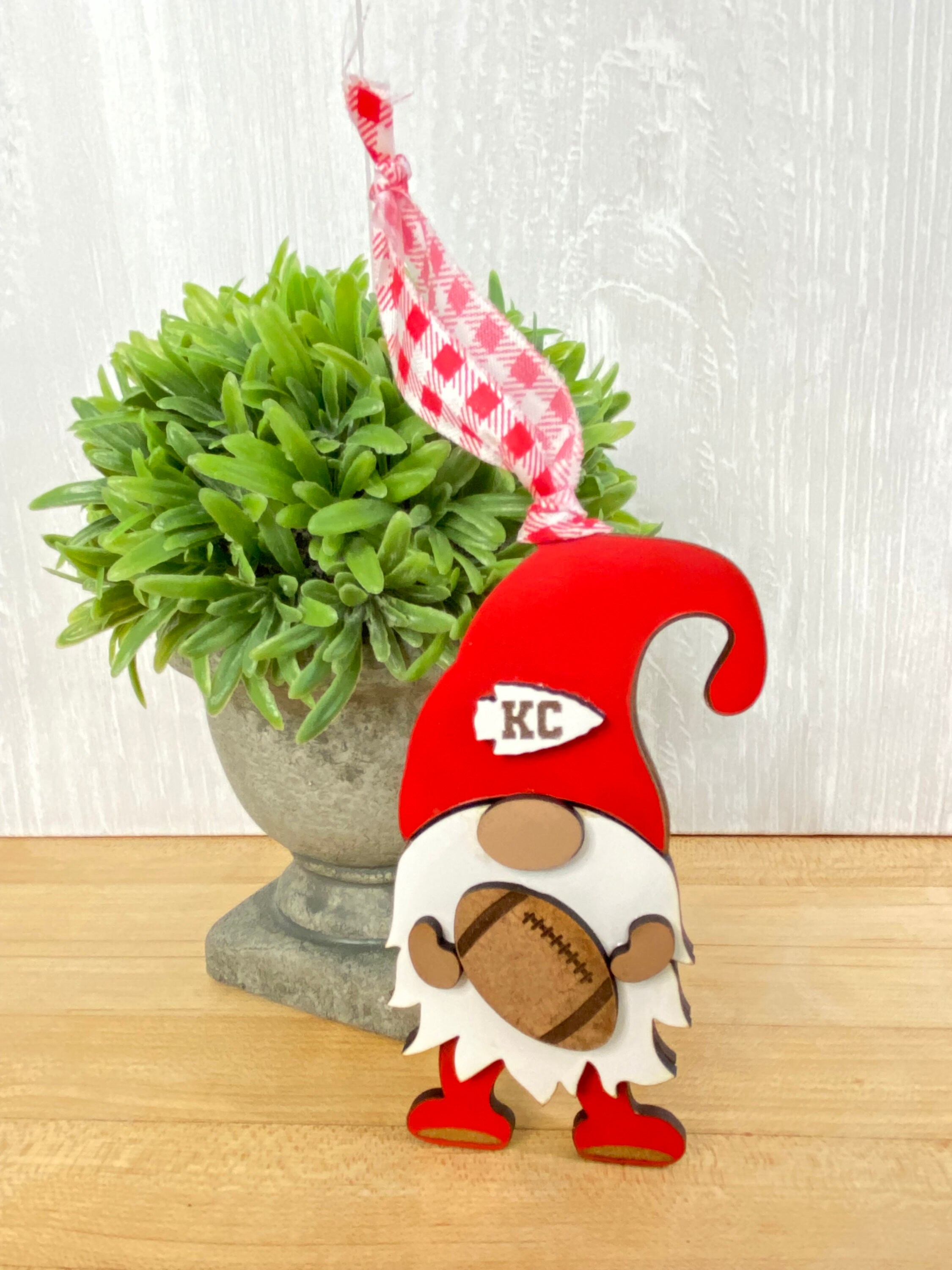 KC Chiefs Gnome Football Ornaments Mahomes Kelce Pacheco Jones ...
