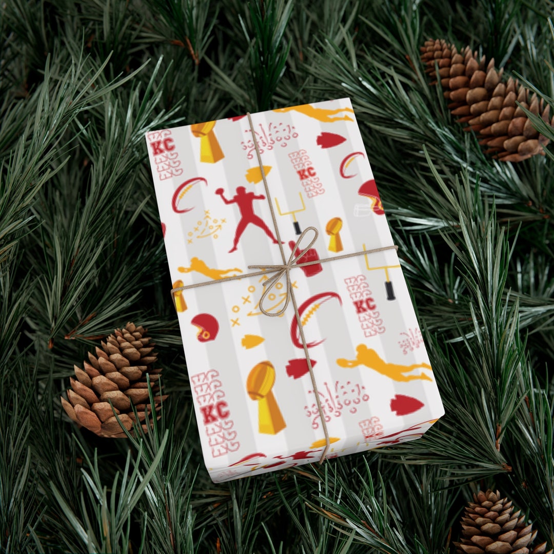 KC Chiefs Football Gift Wrapping Paper Christmas Birthday Sports Gift ...
