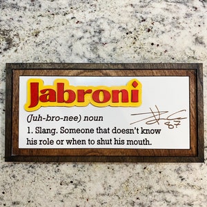 Jabroni Definition Know Your Role Travis Kelce Sign | Kansas City ...