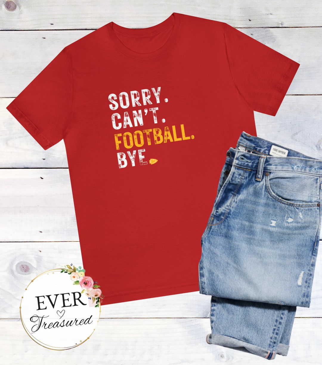 KC Chiefs Football Sorry Can't Football Bye / Camiseta - Etsy España