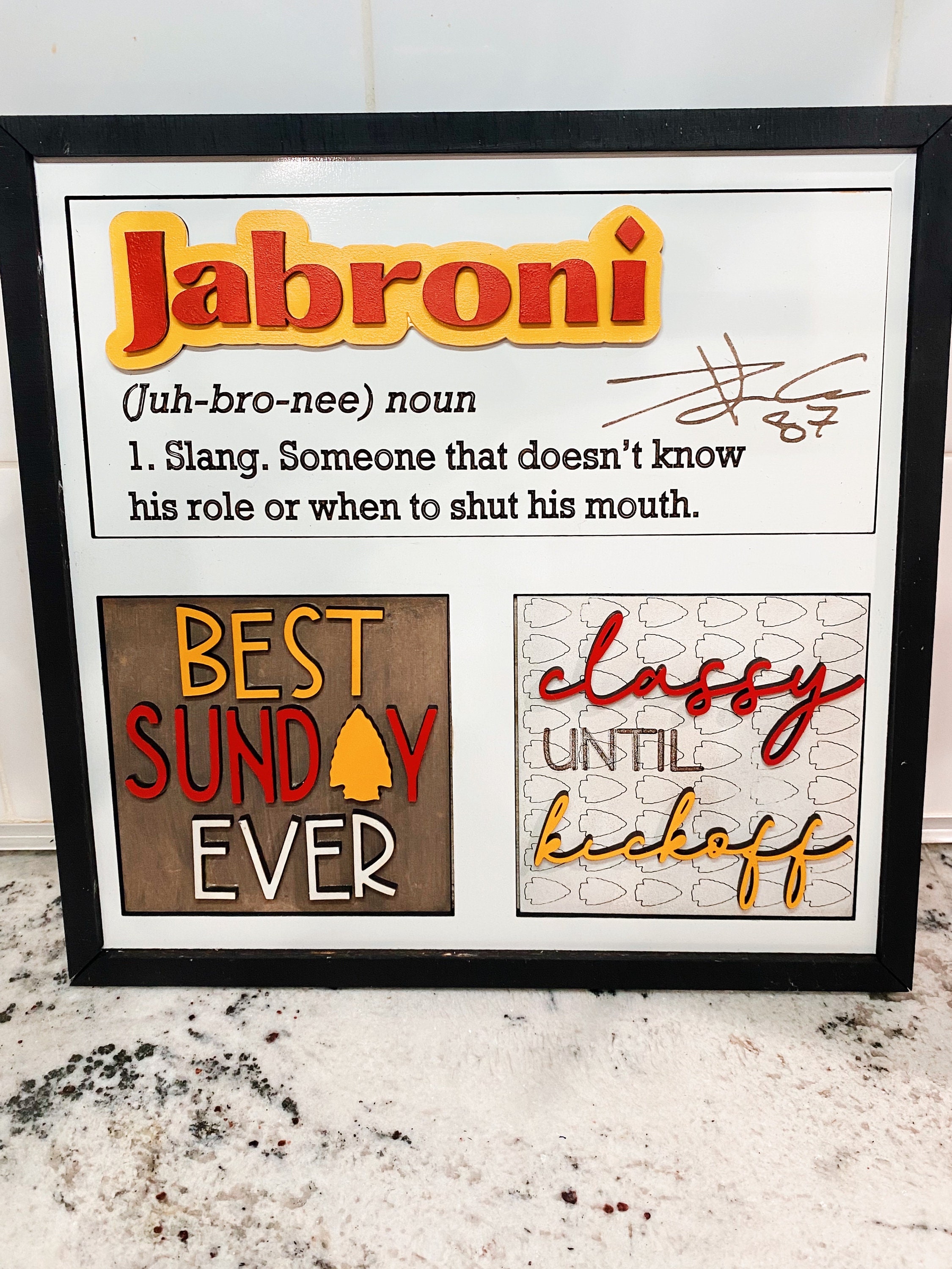 Jabroni Definition Know Your Role Travis Kelce Sign Kansas - Etsy
