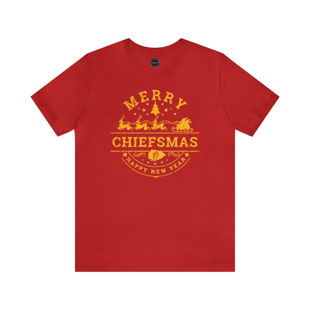 Merry Chiefsmas & Happy New Year Kansas City Chiefs Christmas Arrowhead ...