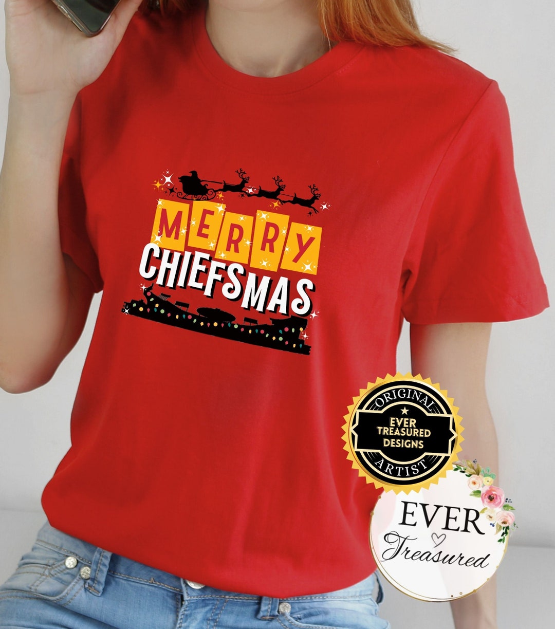 Kansas City Chiefs Merry Chiefsmas Tshirt Unisex | Arrowhead KC ...