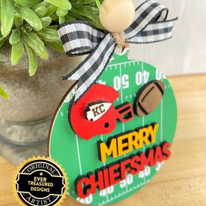 Kansas City Chiefs Ornament Merry Chiefsmas KC Football Fan Christmas ...