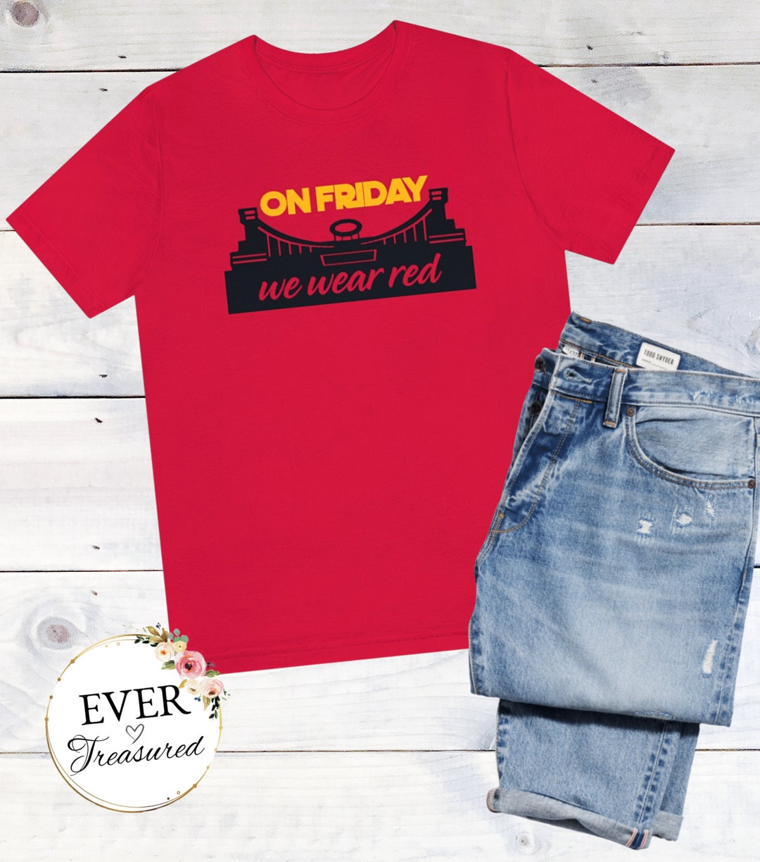 Red Friday Arrowhead Chiefs Kingdom T-shirt - Etsy