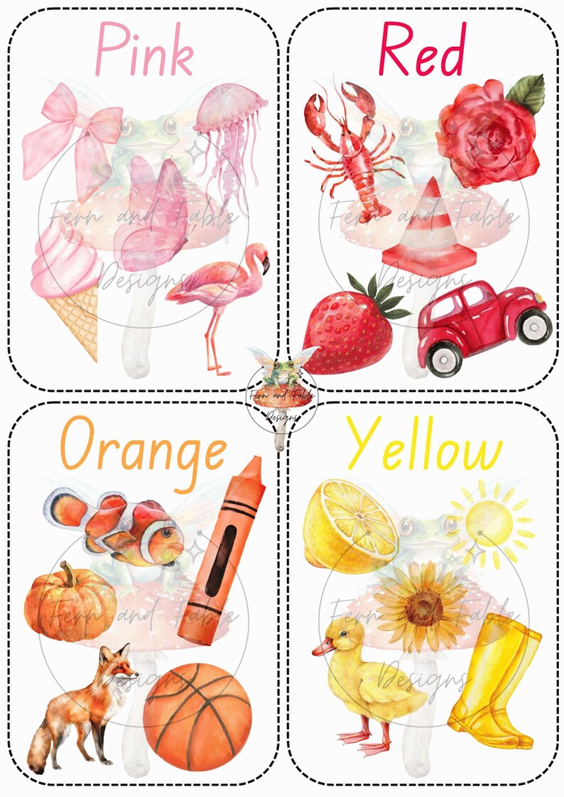 26 Colour Recognition Flashcards | Early Learning Printable, Vocabulary ...
