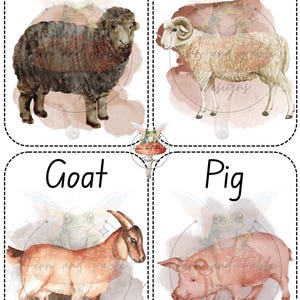 30 Farm Animal Flashcards | Early Learning Printable, Vocabulary, Flash ...