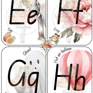 52 Alphabet Letter Recognition Flashcards | Early Learning Printable ...