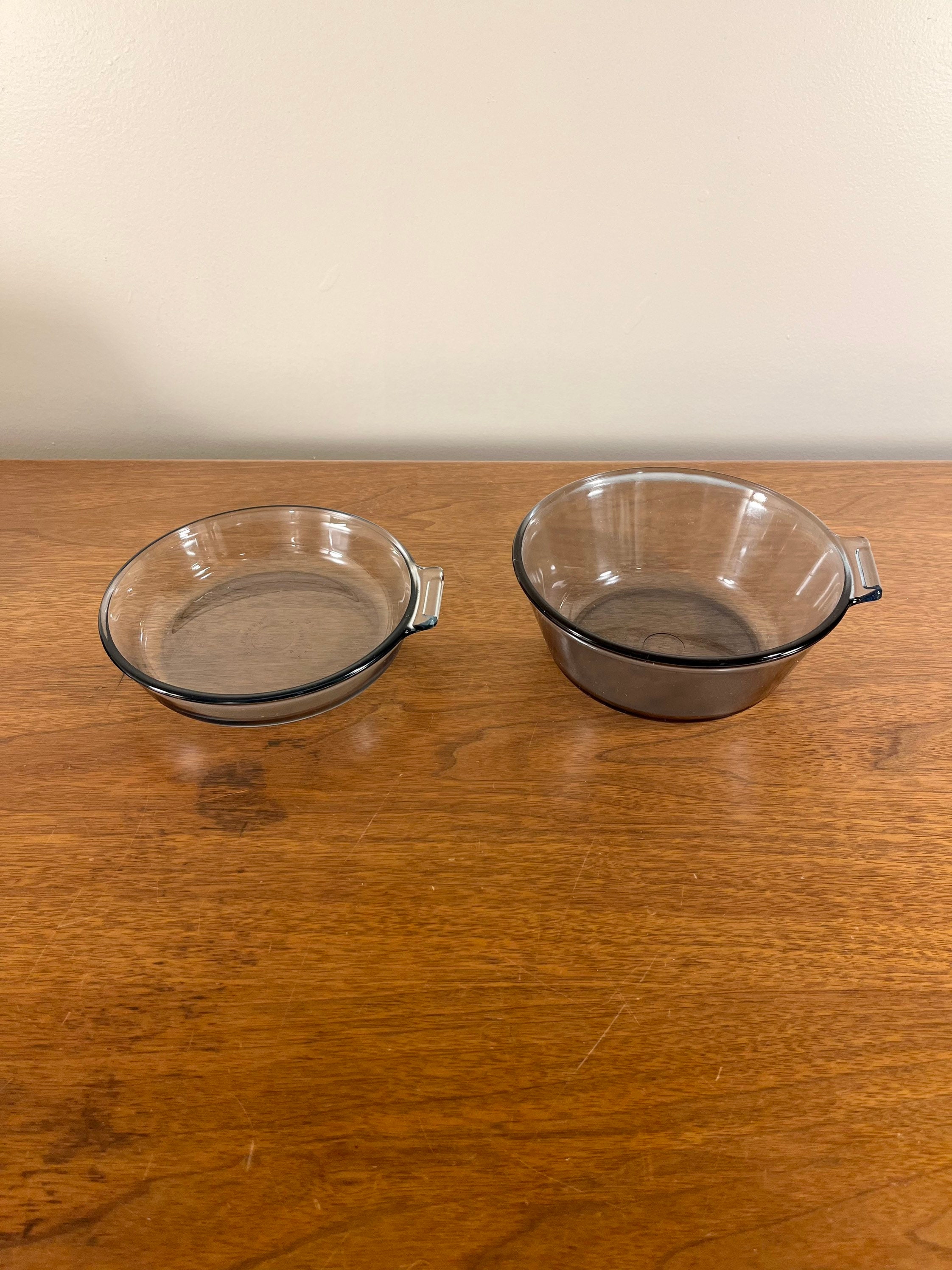 Vintage Pyrex Blue Flameware Dishes Set of 2 Glass Bowls - Etsy