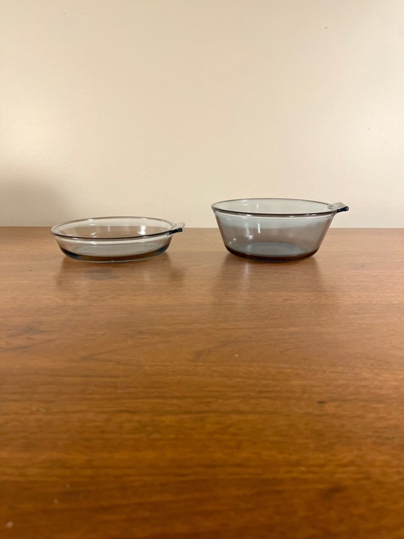 Vintage Pyrex Blue Flameware Dishes Set of 2 Glass Bowls - Etsy