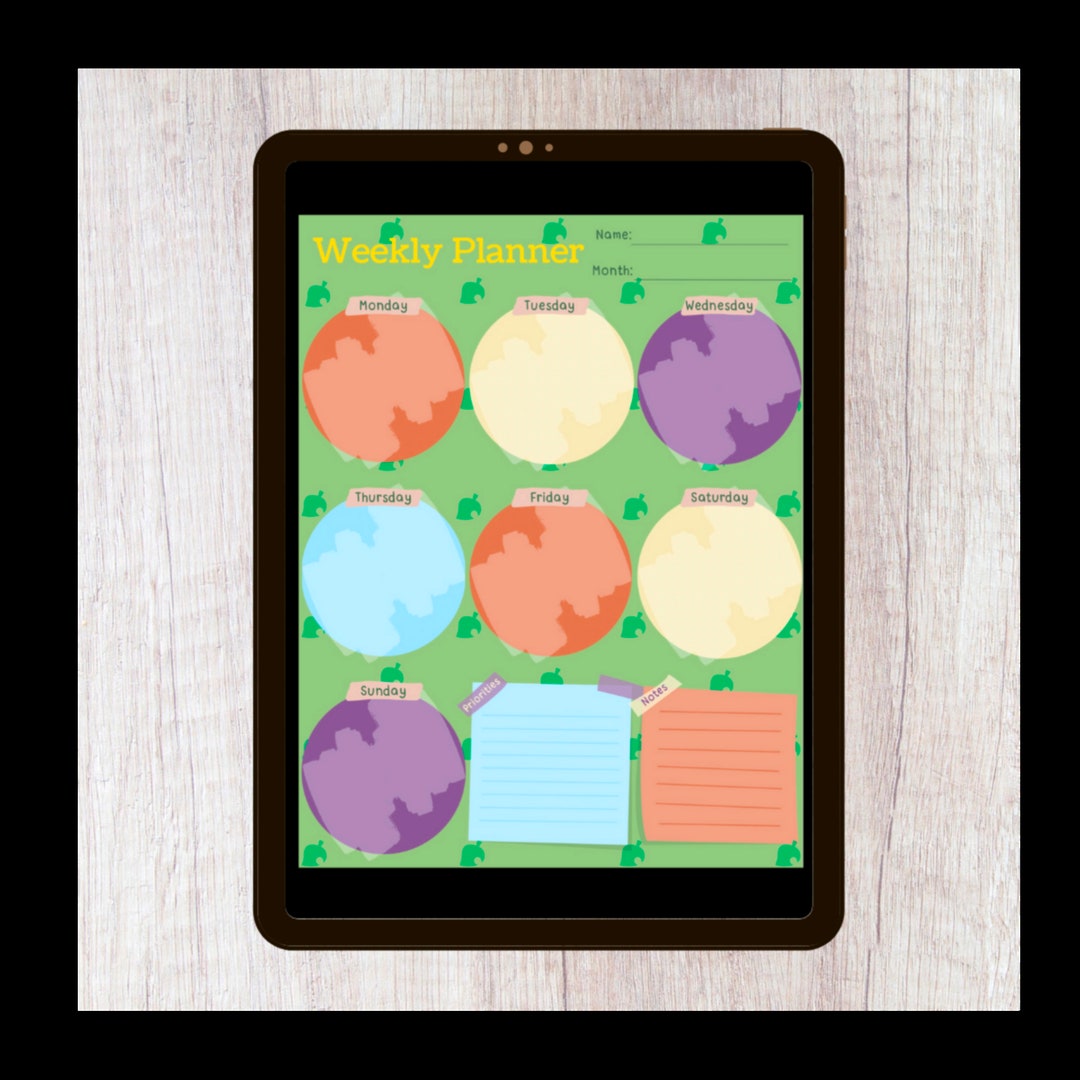 Digital ACNH Animal Crossing Inspired Daily Weekly Planner INSTANT ...