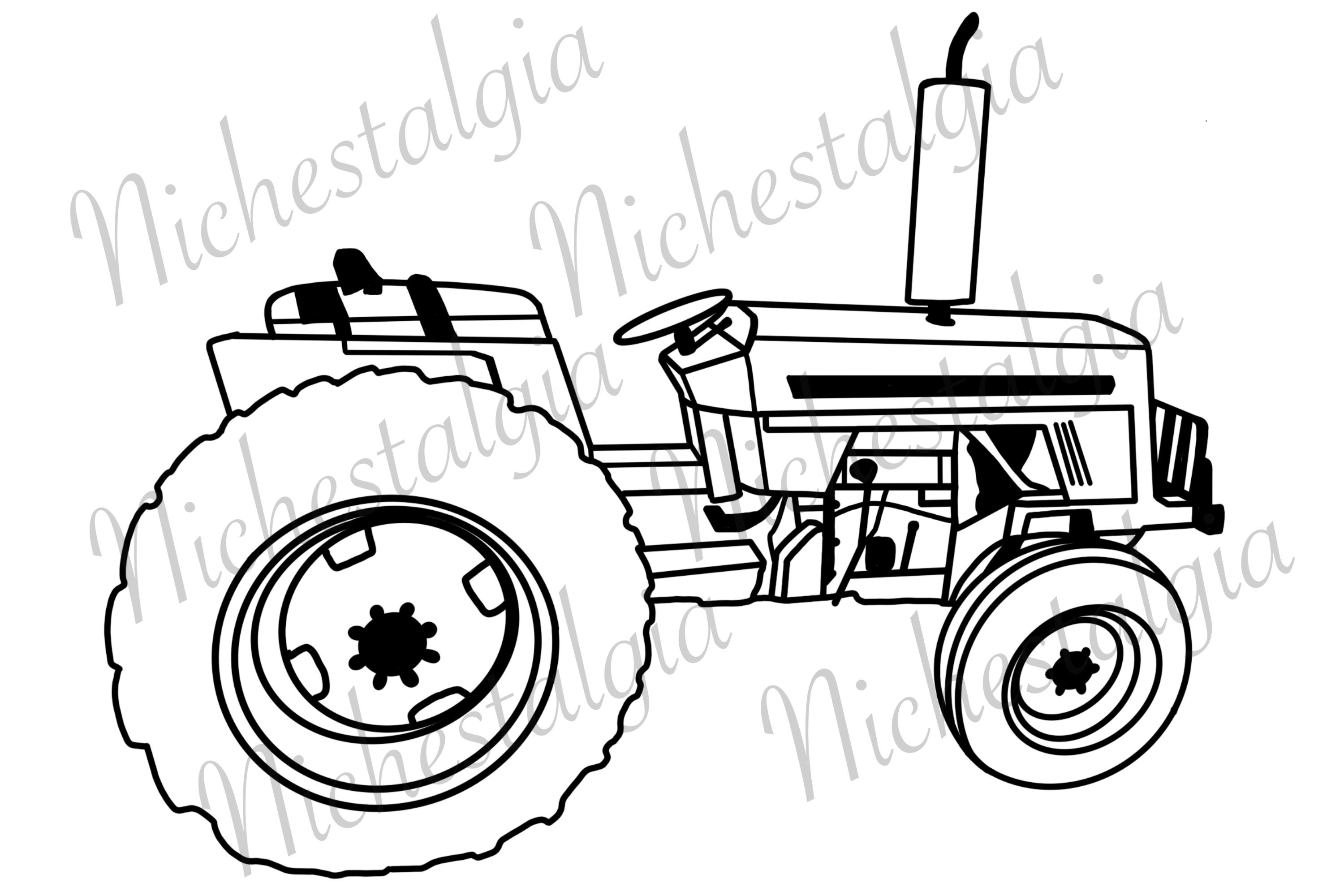 International Tractor Harvester 464 PNG Instant Download Cricut ...