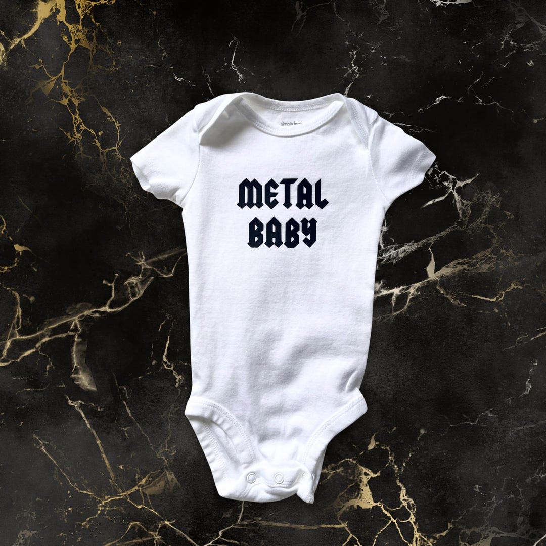 Heavy Metal Baby Onesie | Rock Punk Alternative Music Outfit | Newborn ...