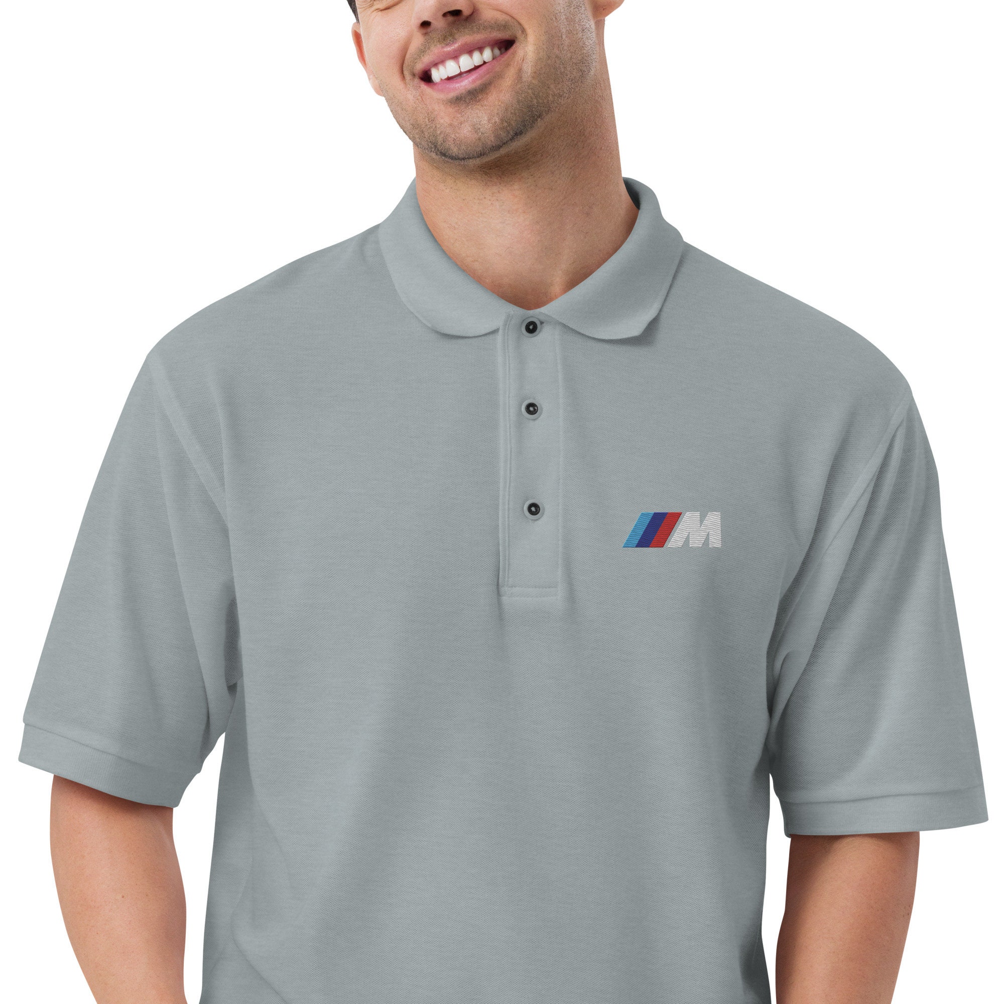 BMW M Sport Logo Tri Color Embroidered Design Premium Polo - Etsy