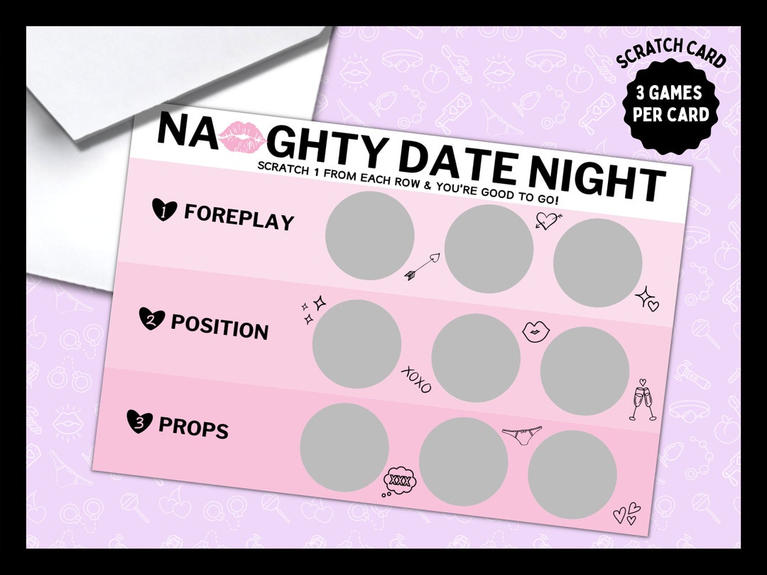 Naughty Scratch Card, Scratch Card Surprise, Date Night Cards, Naughty ...