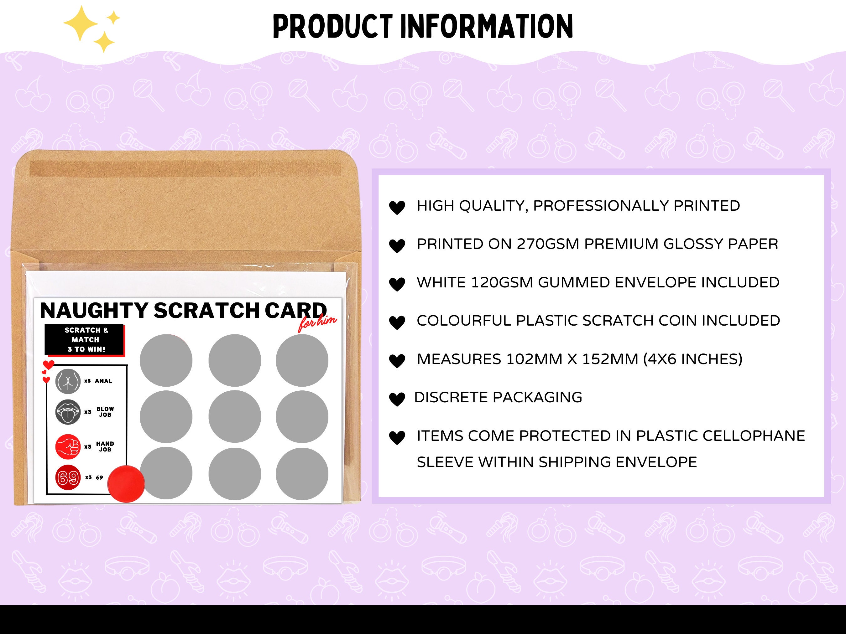 Couple Scratch off Naughty, Rude Adult Scratch Card, Scratch off ...