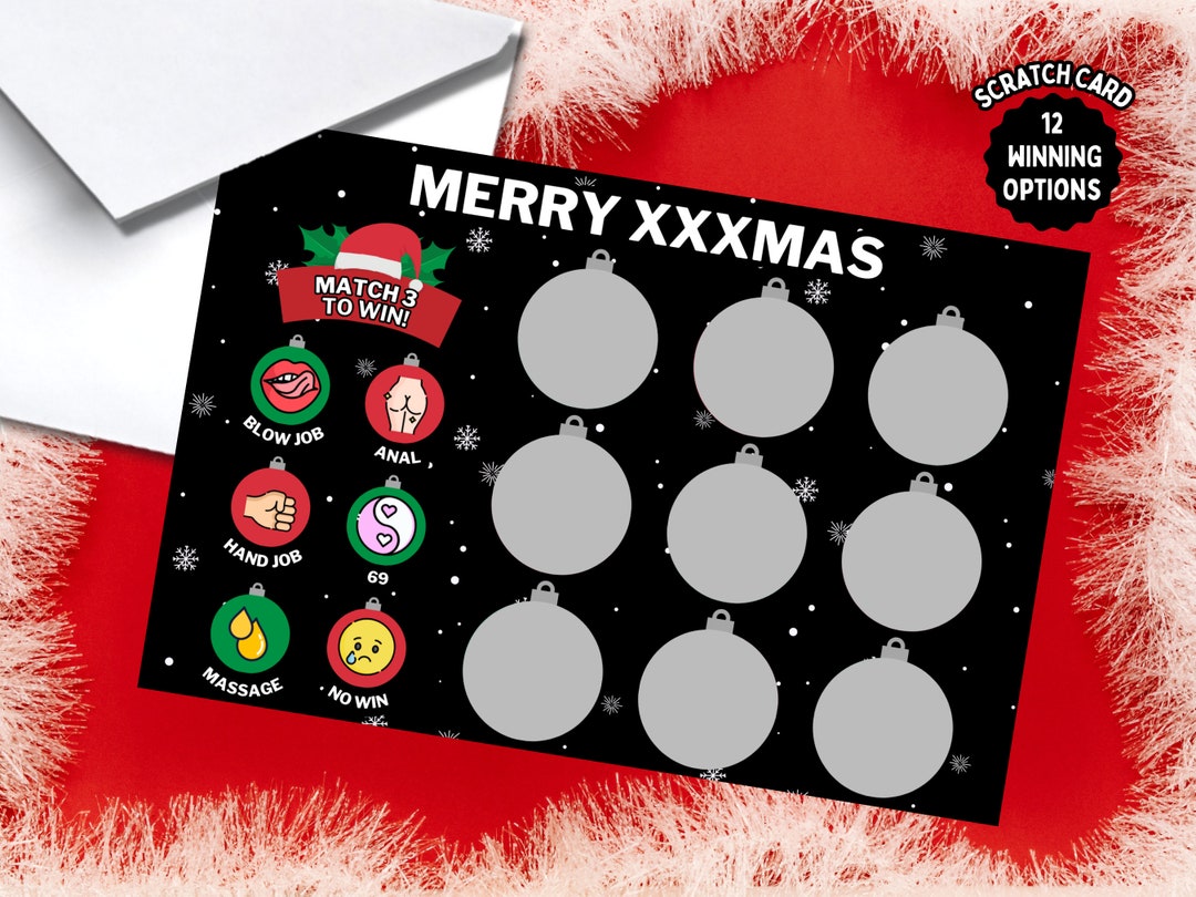 Naughty Gift for Him, Naughty Christmas Scratch Card, Xmas Gift for Him ...