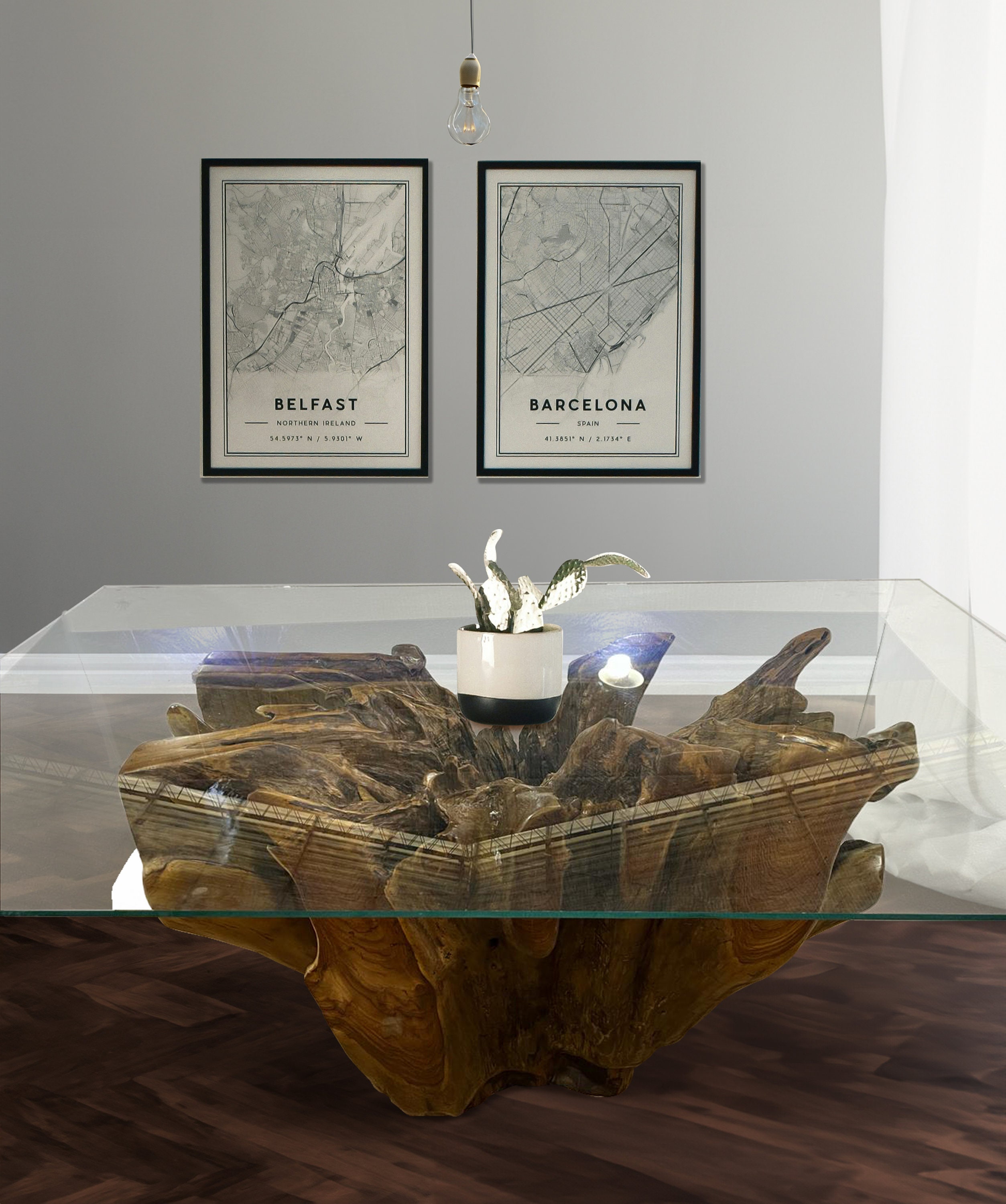 Teak Root Rectangle Dining Table Etsy