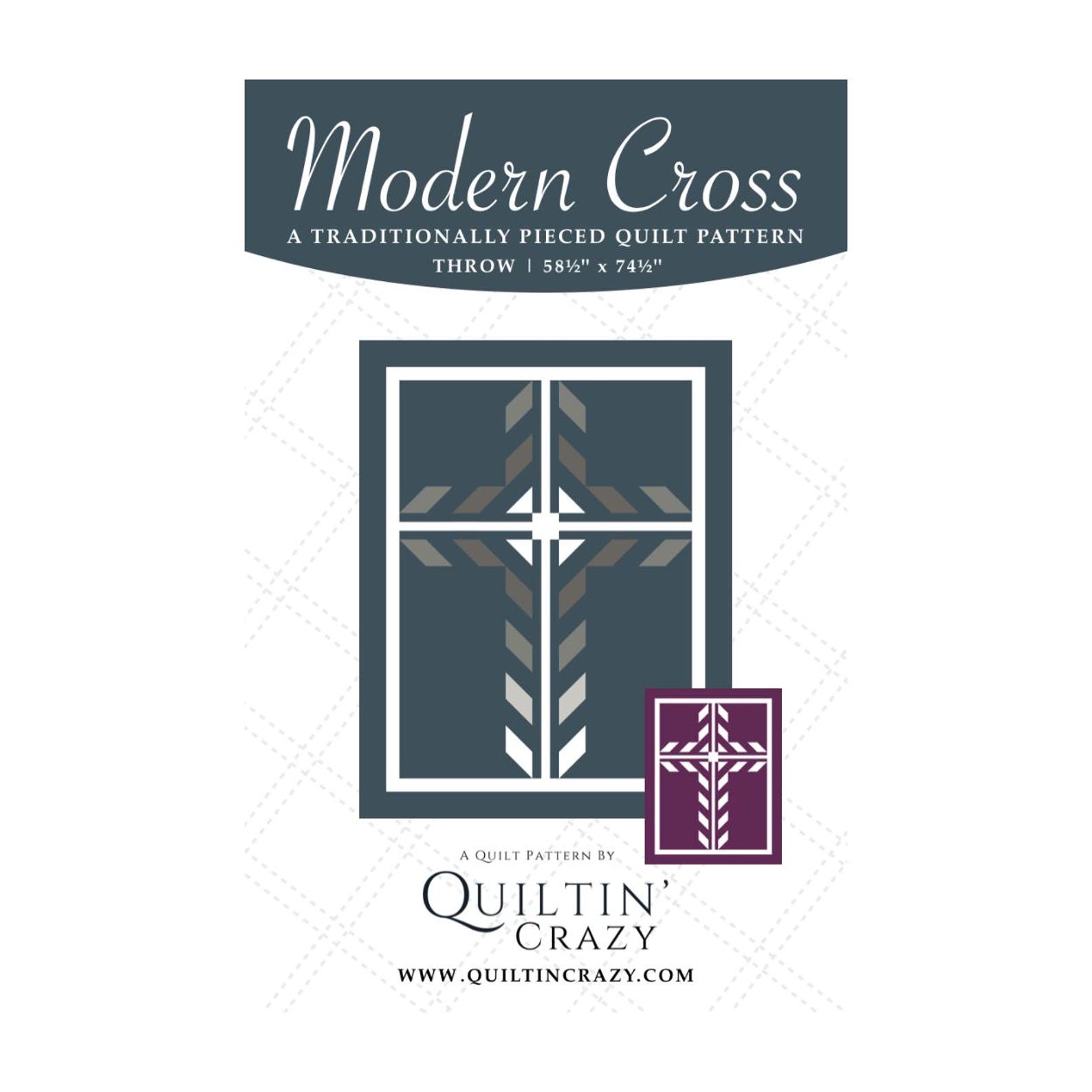 Modern Cross Quilt Pattern PDF - Digital Download Cross Quilt for ...