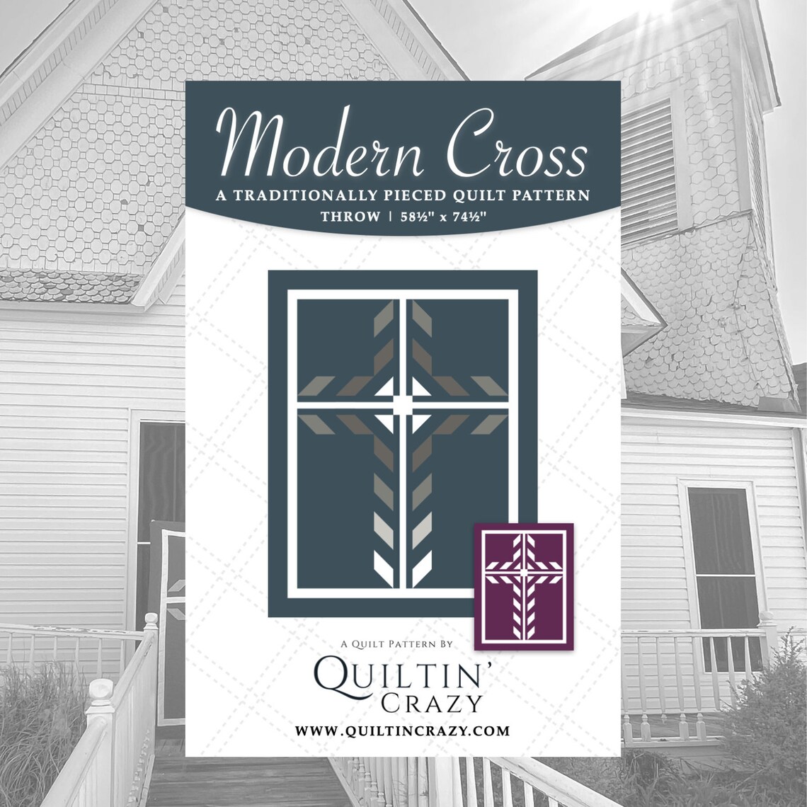 Modern Cross Quilt Pattern PDF Digital Download Cross Quilt for ...