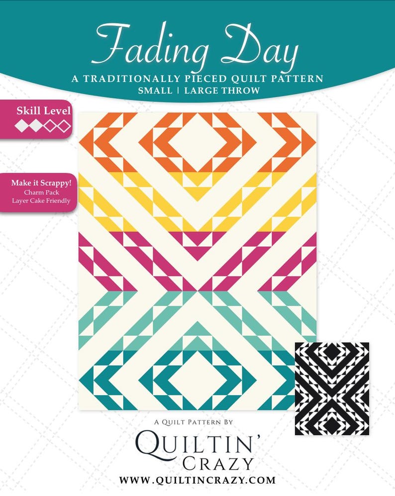 Fading Day Quilt Pattern PDF Multiple Design Options - Etsy