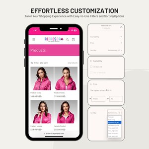 Shopify Theme, Shopify Design, Bright Colors Shopify Template, E-commerce Website Design ...