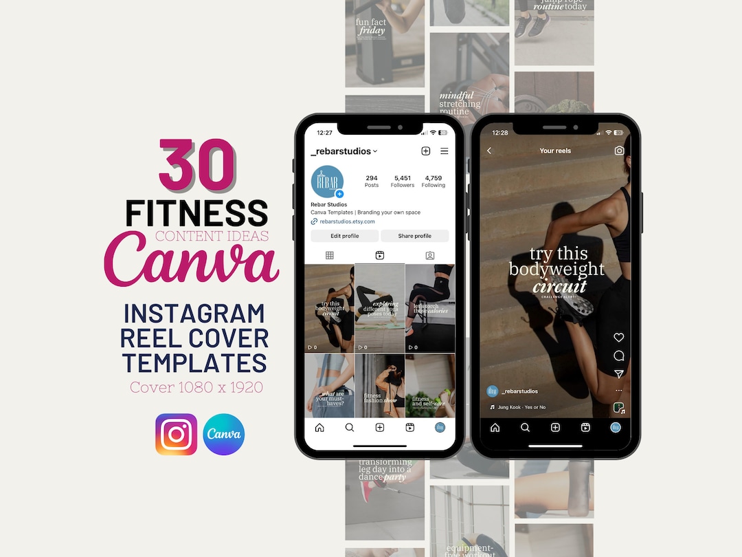 Fitness Reel Covers Instagram Reel Template Fitness Coach - Etsy