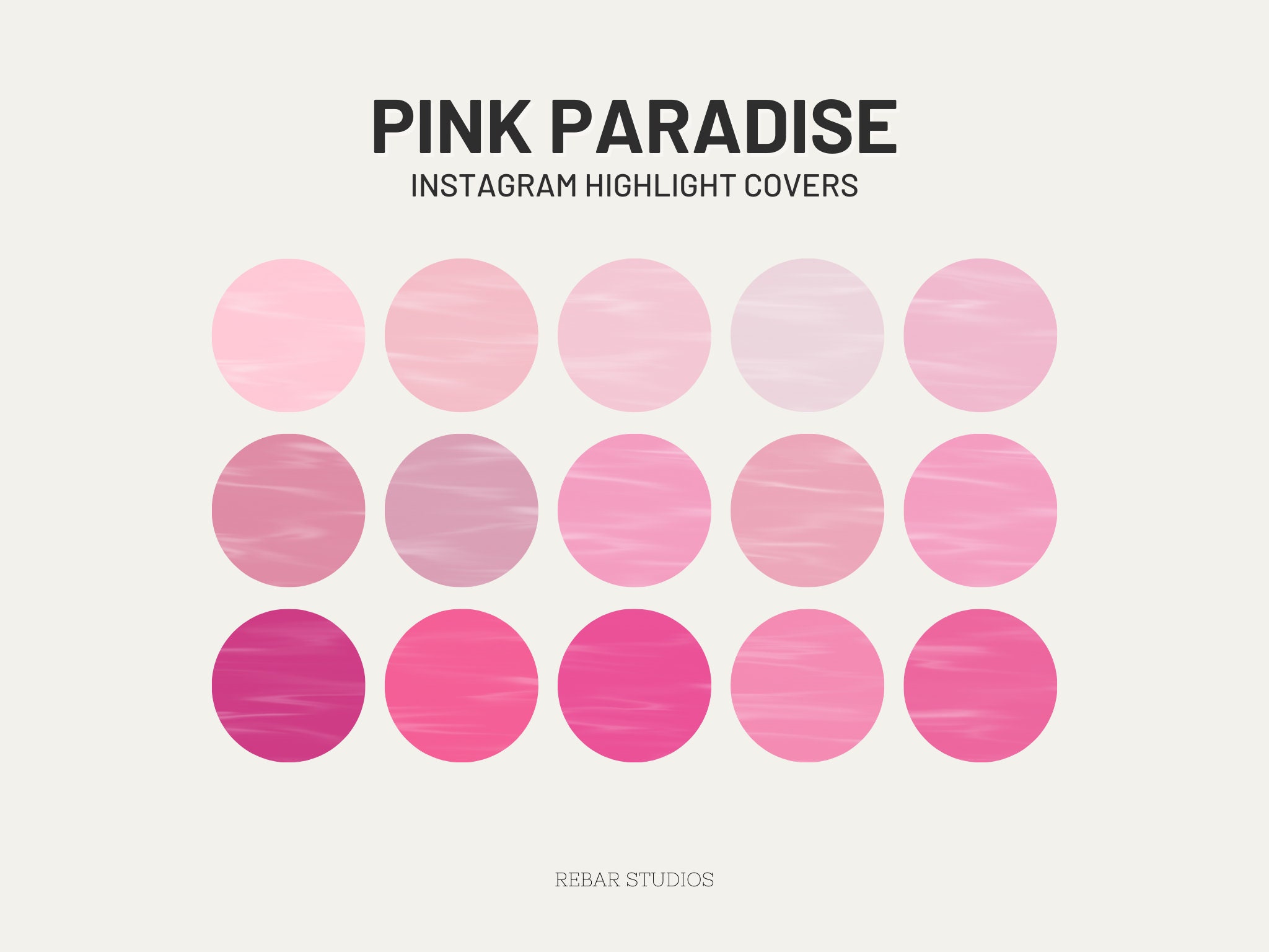 Pink Palette Instagram Highlight Covers: 15 PNG Icons (digital Download ...
