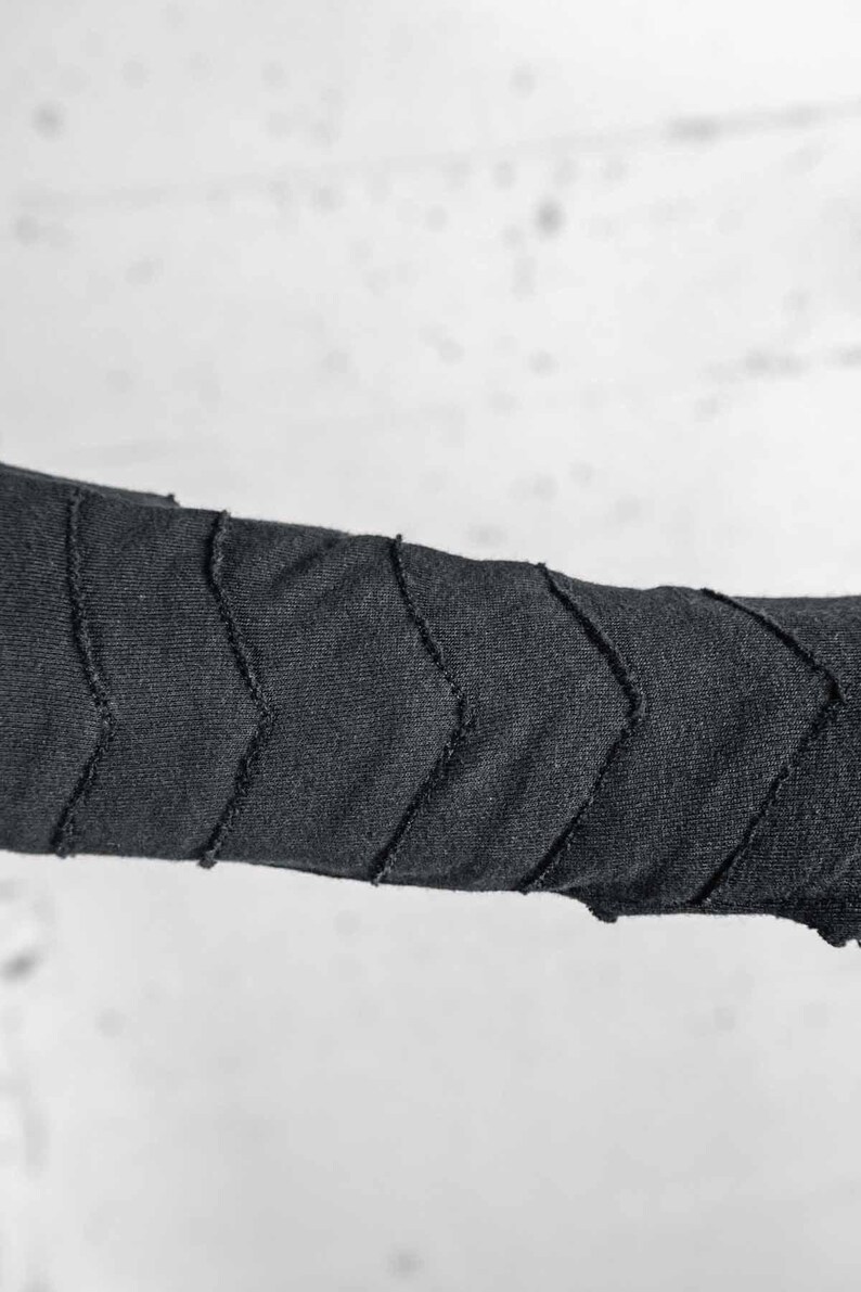 Black COTTON MINARET GAUNTLETS - Extra Long Black Cotton Fingerless ...