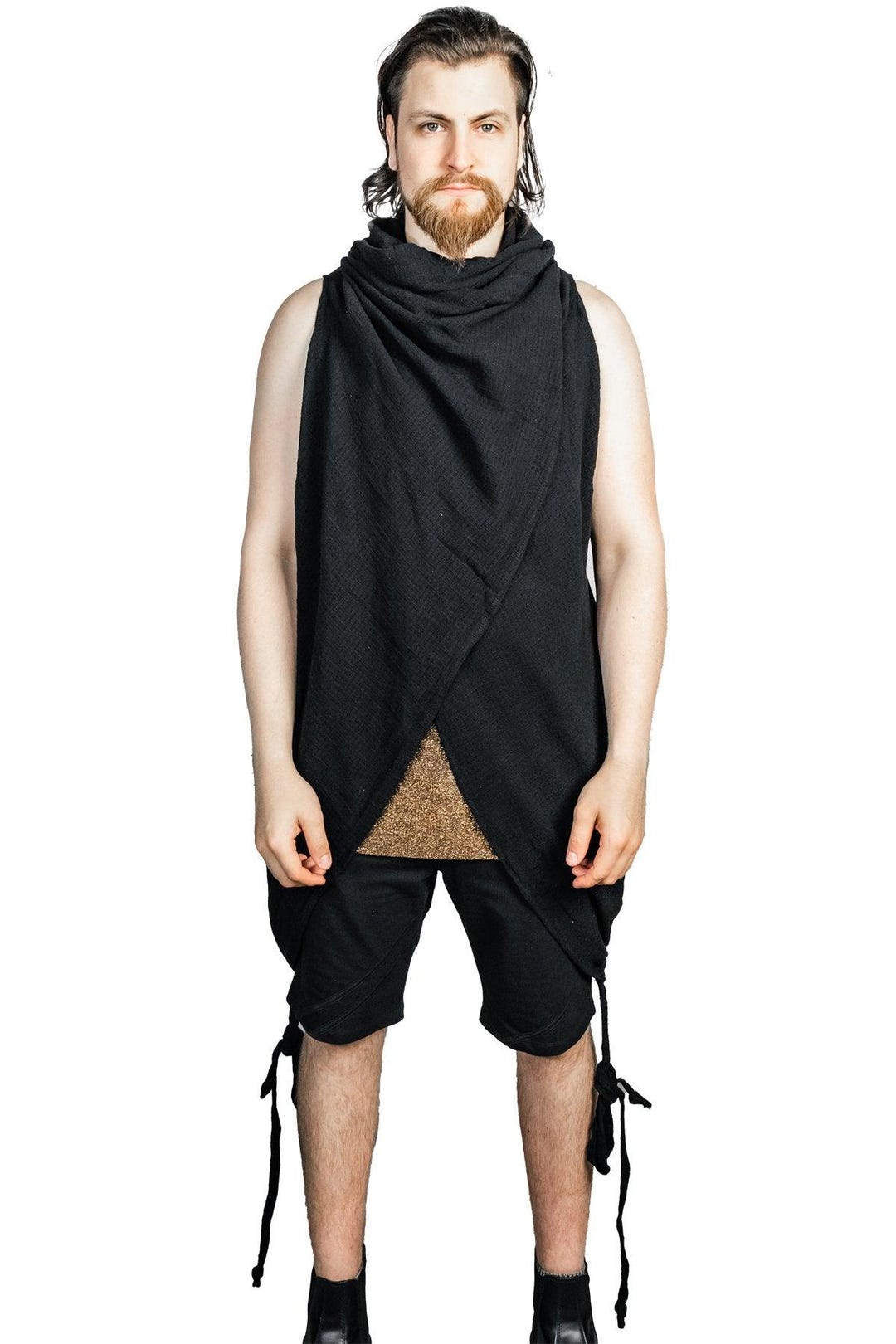 Black GOSSAMER CONVERSION VEST by 5D X Dutchess - Unisex Oversize ...