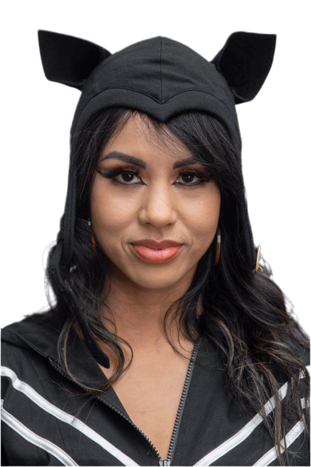 Black SHEEP HELMET - Black Cotton Animal Hat With Ears, Unique Festival ...