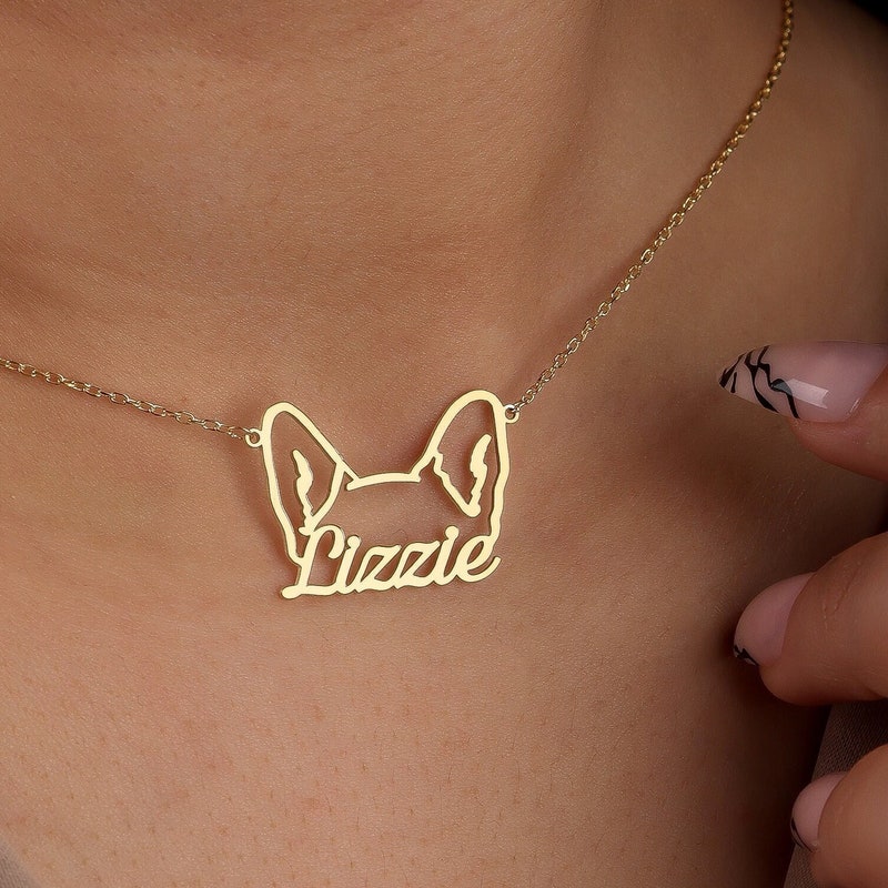 Dog Name Necklace - Etsy