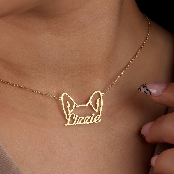 Dog Name Necklace - Etsy