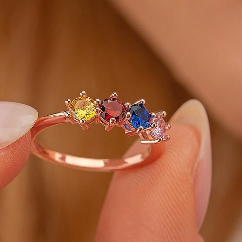 Multi Stone Ring - Etsy