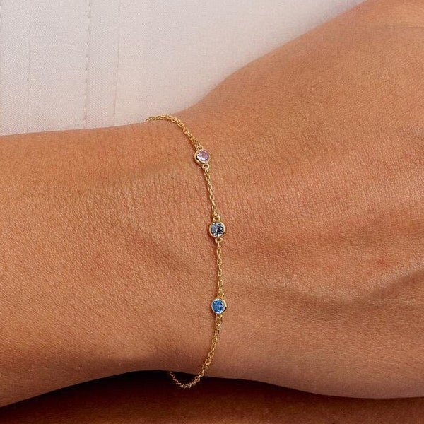 Birthstone Bracelet - Etsy