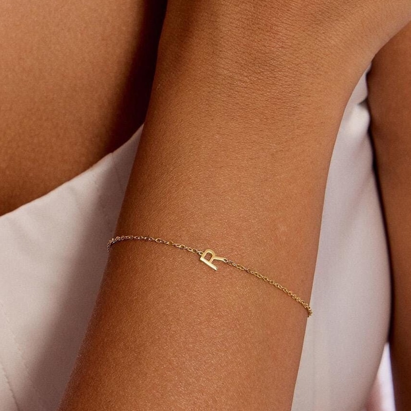 Pull Bracelet Initial - Etsy