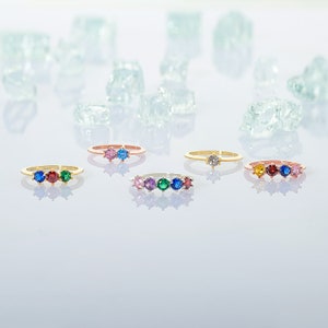 Custom Multi-stone Ring, Personalization Birthstone Ring, Family ...