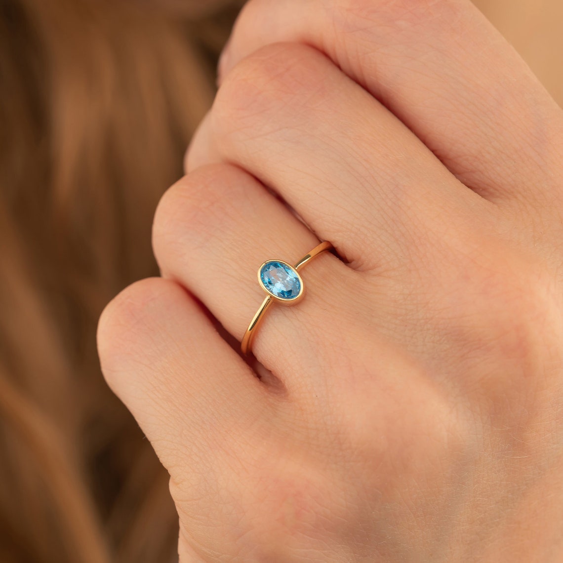 Custom Oval Birthstone Ring, 925 Sterling Silver Birthstone Ring ...